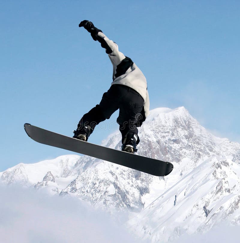 Snowboarder jumping stock photo. Image of cold, speed, mountain - 83404