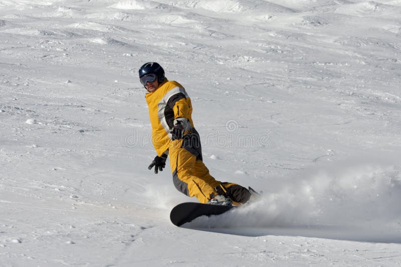 Snowboarder falling stock image. Image of outdoor, holiday - 4900829