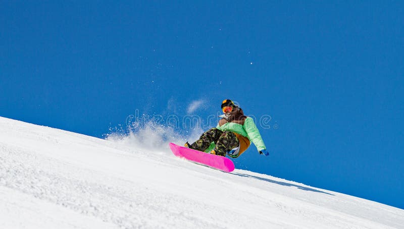 Snowboarder in action stock photo. Image of freeze, boarder - 90214