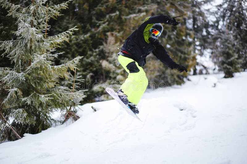Snowboarder Does the Trick on the Kicker Editorial Stock Photo - Image ...