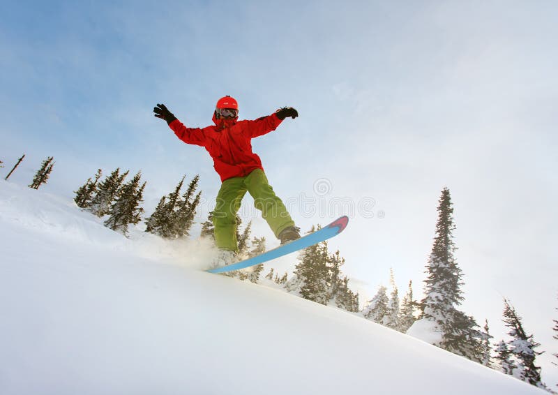 Snowboarder Doing a Toe Side Carve Stock Photo - Image of lift, travel ...