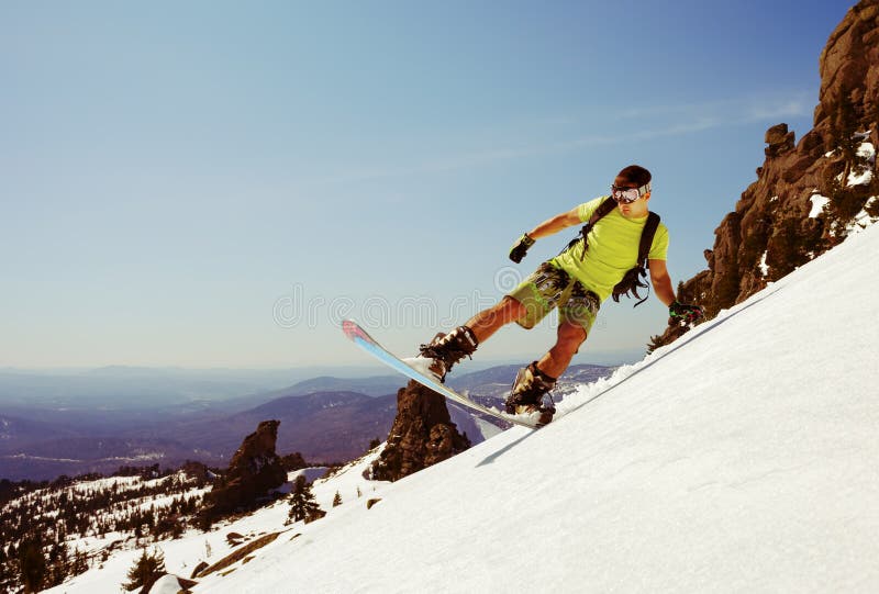 Snowboarder Doing a Toe Side Carve Stock Photo - Image of sport, freeze ...