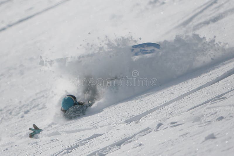 Snowboarder falling stock image. Image of cool, extreme - 4900819