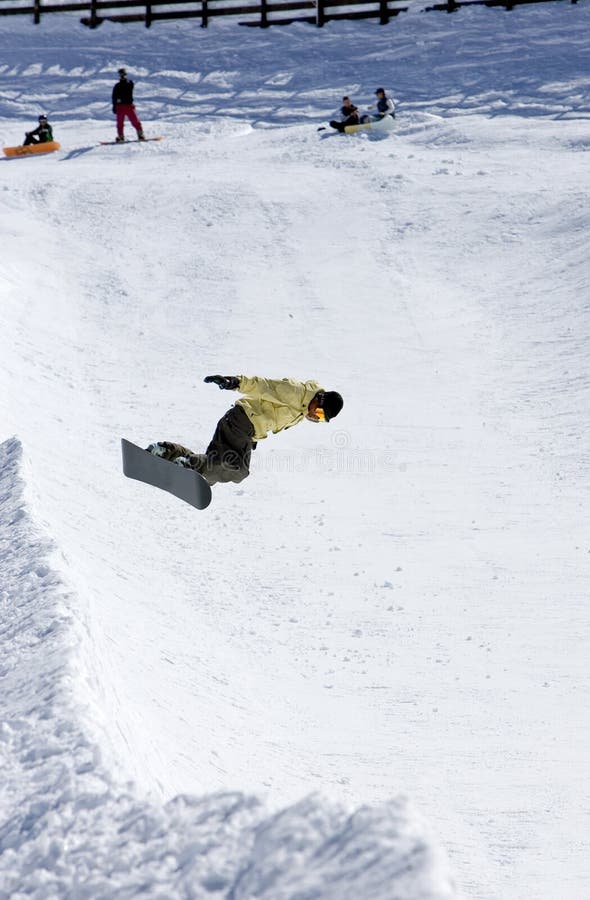 Snowboarder on Half Pipe of Pradollano Ski Resort in Spain Stock Image ...
