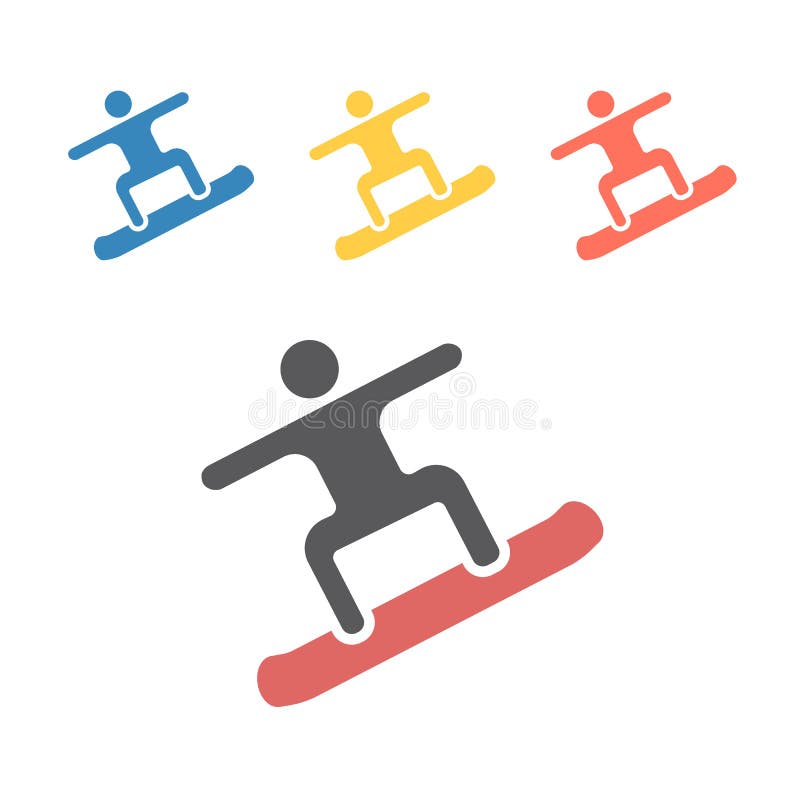Snowboarder Icon. Vector Signs for Web Graphics Stock Vector ...