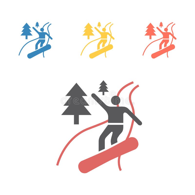 Snowboarder Icon. Vector Signs for Web Graphics Stock Vector ...