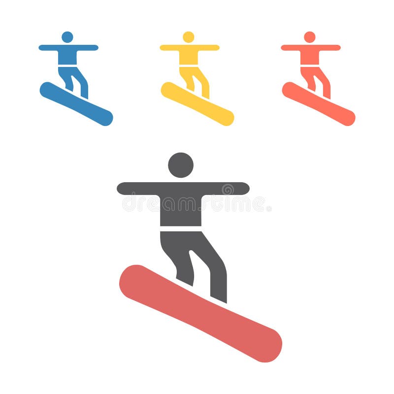Snowboarder Icon. Vector Signs for Web Graphics Stock Vector ...