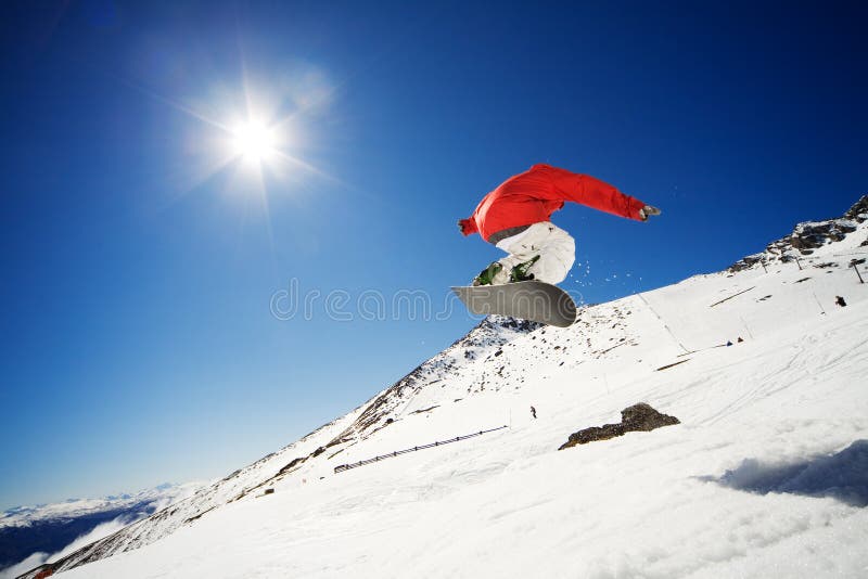 Snowboarding action stock image. Image of extreme, snowboarder - 6740557