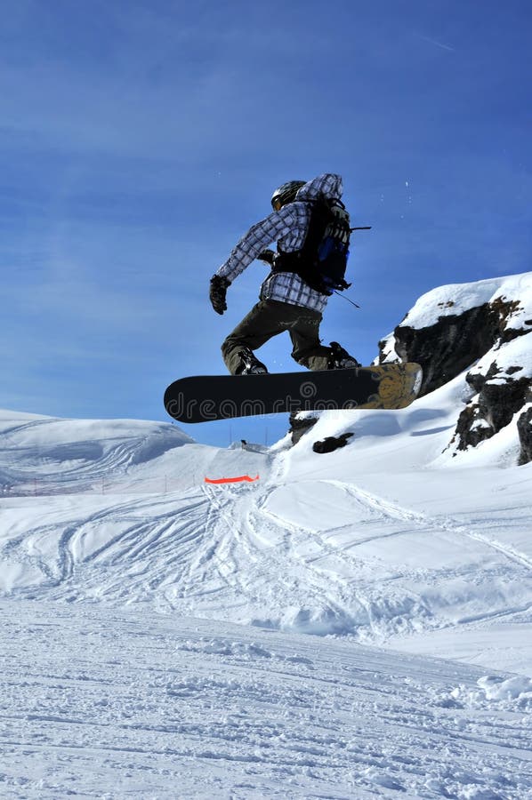 Snowboarder jumping stock image. Image of aeroski, compete - 8279879