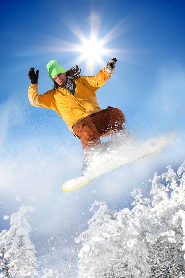 Snowboard extreme falling stock photo. Image of recreation - 18176360