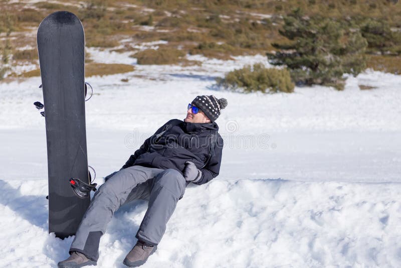 Boy relaxing in snow stock photo. Image of nature, relaxing - 22850328