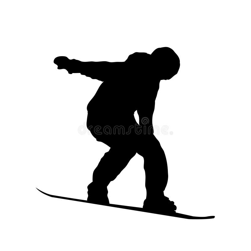 Snowboarder Silhouette - Vector Illustration Stock Illustration ...