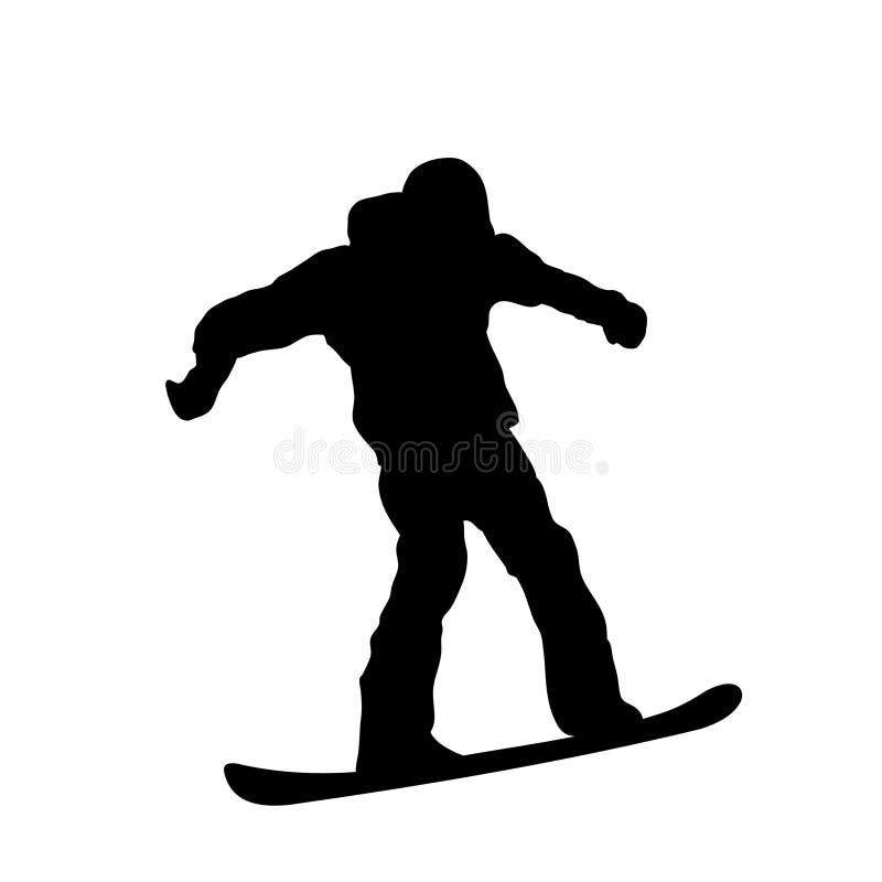 Snowboarder Silhouette - Vector Illustration Stock Vector ...