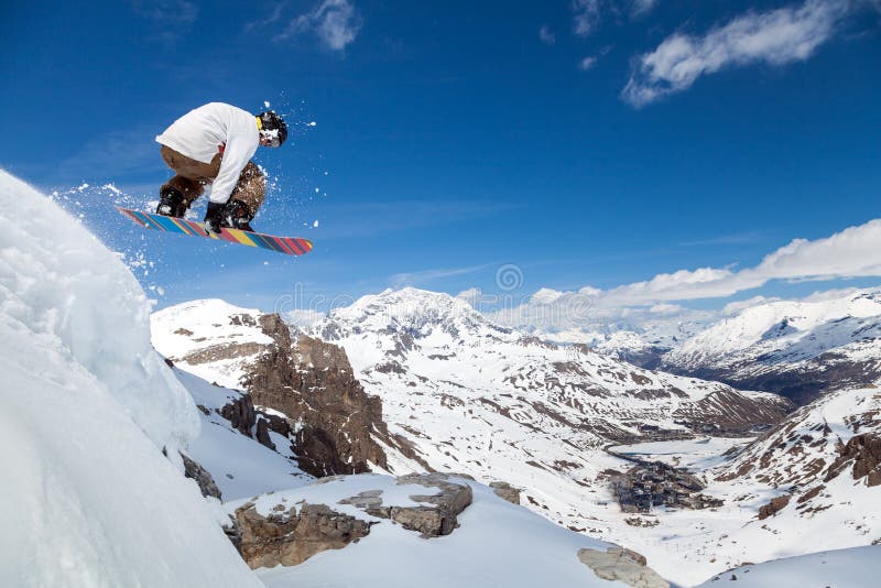 Snowboarder falling stock image. Image of outdoor, holiday - 4900829