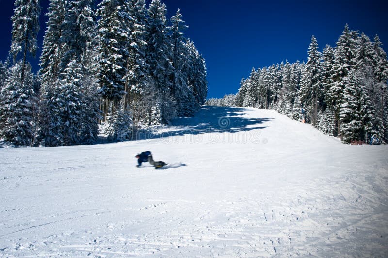 Snowboarder on the Slope stock photo. Image of activity - 12739848