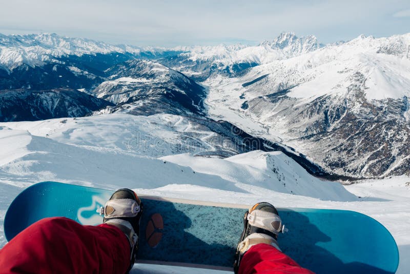 Snowboard and mountain. stock photo. Image of columbia - 2045112