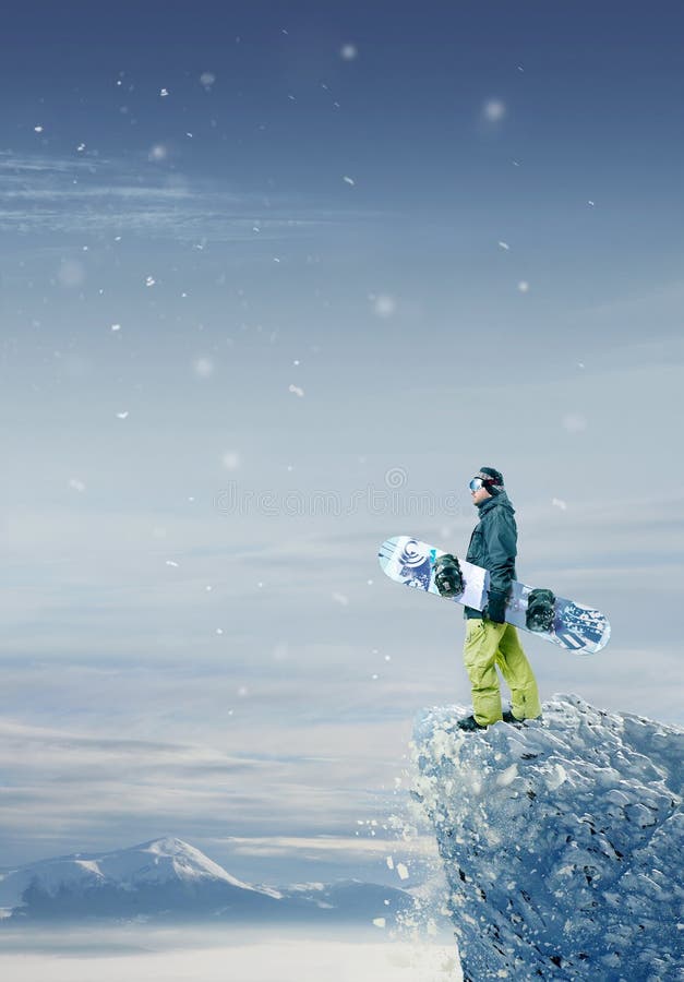 Snowboarder Standing on His Head in Snow Stock Photo - Image of snow ...
