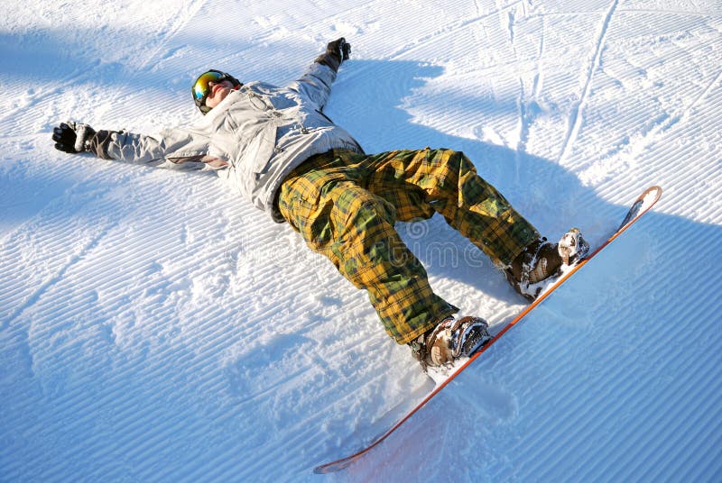 Snowboard extreme falling stock photo. Image of recreation - 18176360