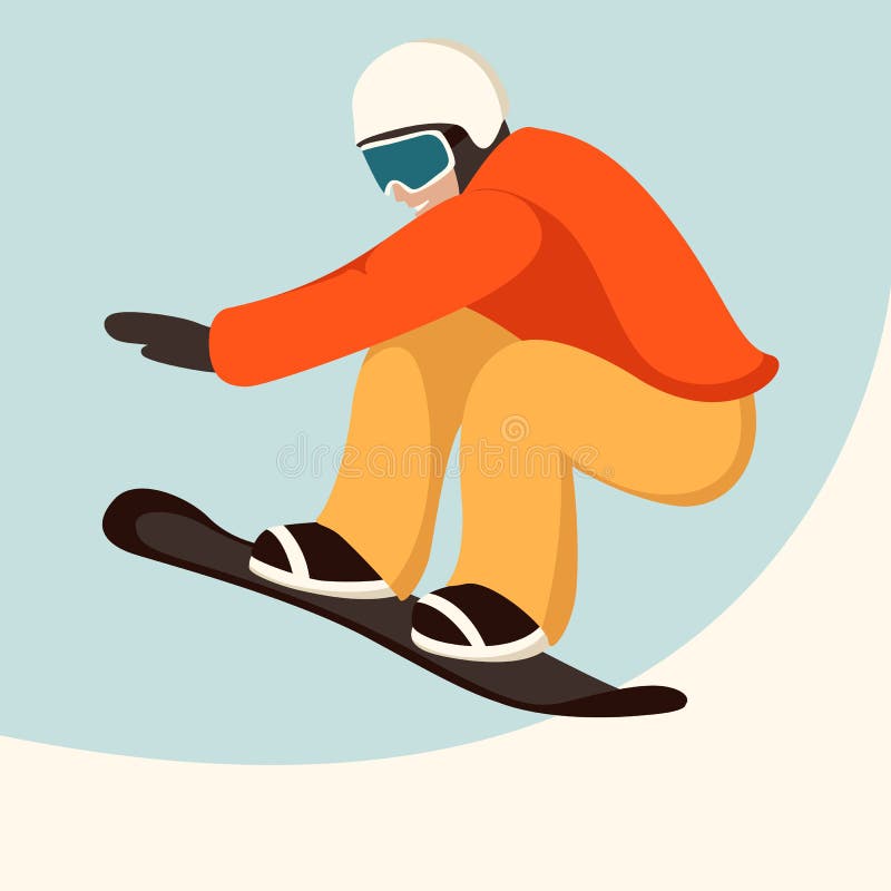 Snowboarder ,vector Illustration, Flat Style Stock Vector ...