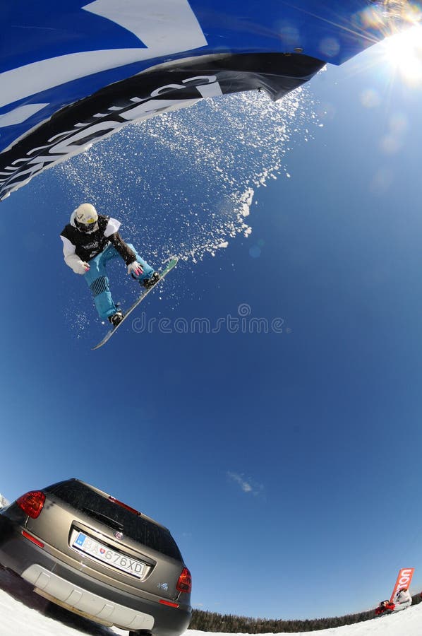 Snowboarders in race stock image. Image of giant, adventure - 13735153