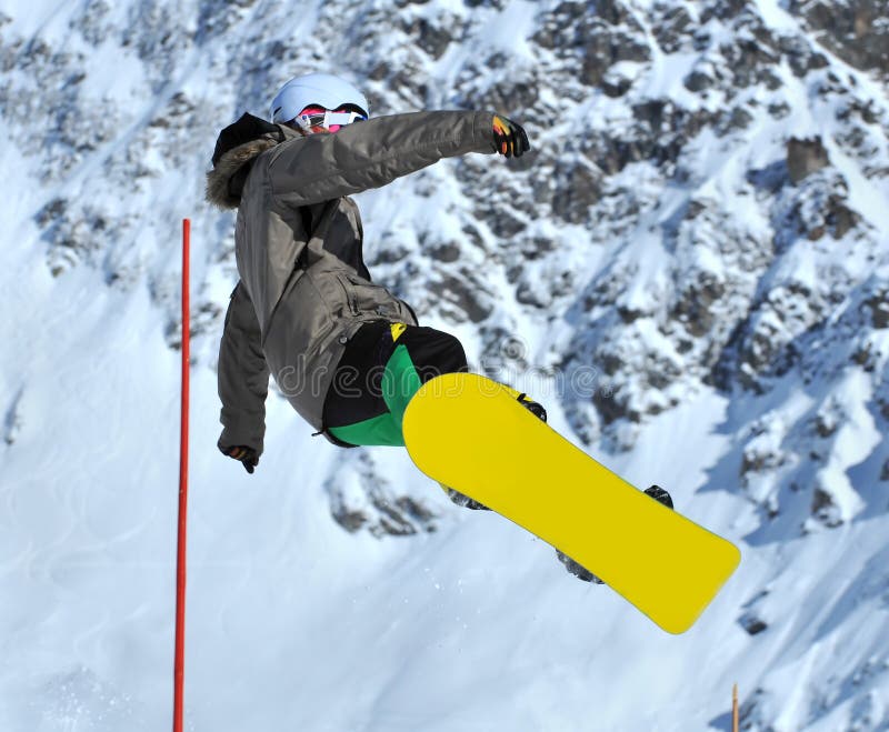 Snowboarding stock image. Image of mountains, jump, alps - 16322477