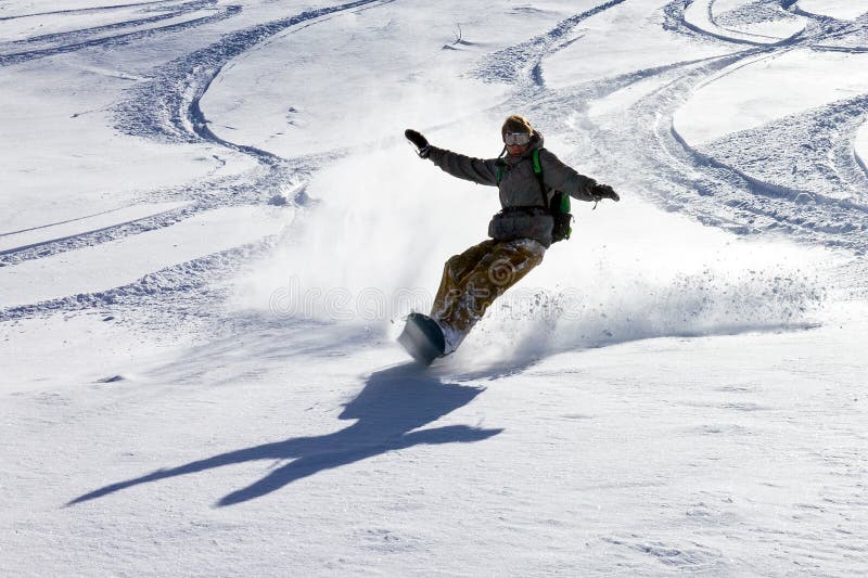 Snowboarding De Backcountry Foto de Stock - Imagem de feriado, homem ...