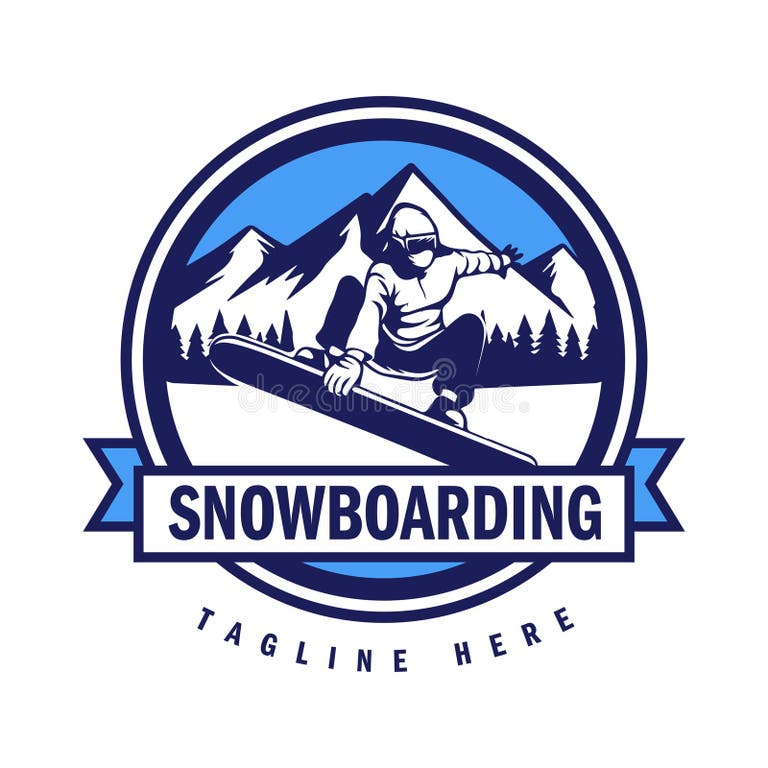 Snowboarding Logo Design Vector Illustration Stock Vector ...