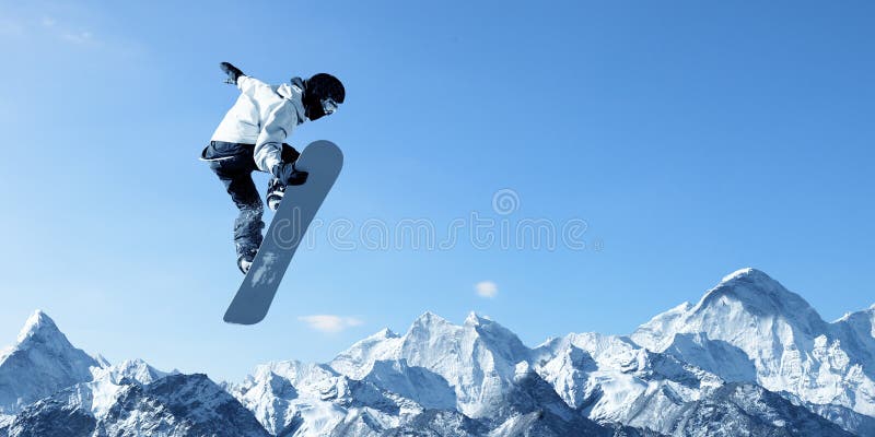 Rock drop stock image. Image of skiing, snowboarder, zealand - 6281317