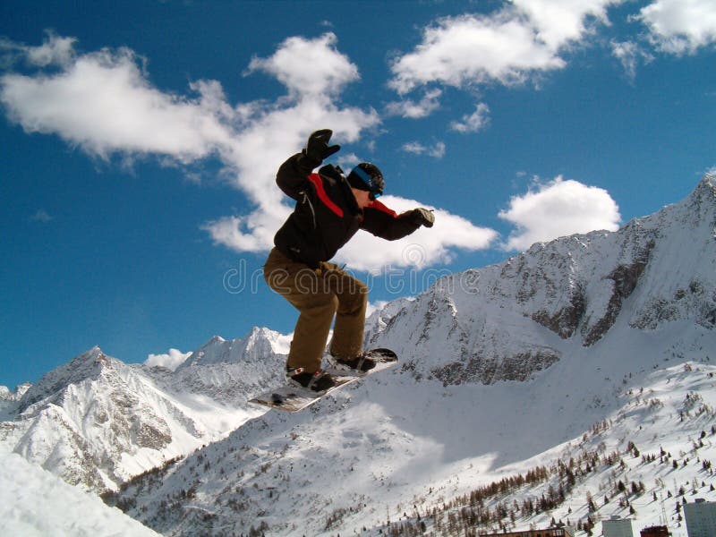 Snowborder jumping stock image. Image of clear, outdoors - 10772795
