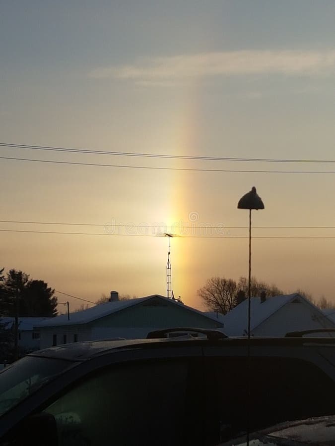 Snowbow stock image. Image of snowy, rainbow, snow, sunrise - 107094431