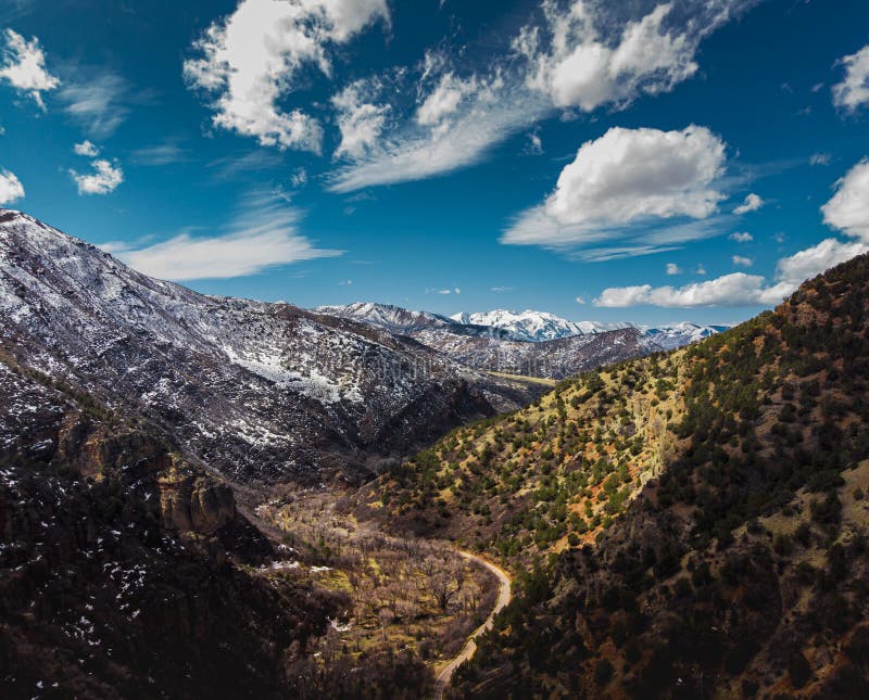 Snowcapped Mountain Ranges of Colorado Stock Image - Image of winter ...