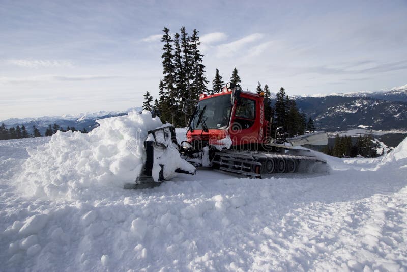 Snowcat grooming stock image. Image of halfpipe, staff - 4030253