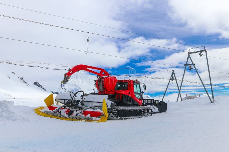 Snowcat, Machine for Snow Removal, Preparation Ski Trails, Snow Groomer ...