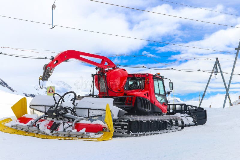 Snowcat, Machine for Snow Removal, Preparation Ski Trails, Snow Groomer ...
