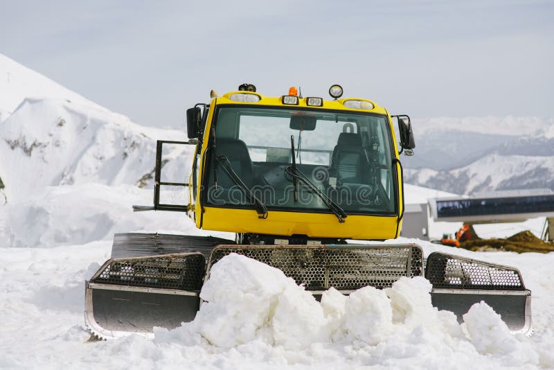 SNOWCAT in the mountains stock photo. Image of recreational - 70401498