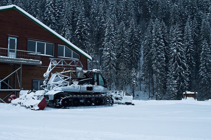 Snowcat on ski resort stock image. Image of seasonal - 23354655