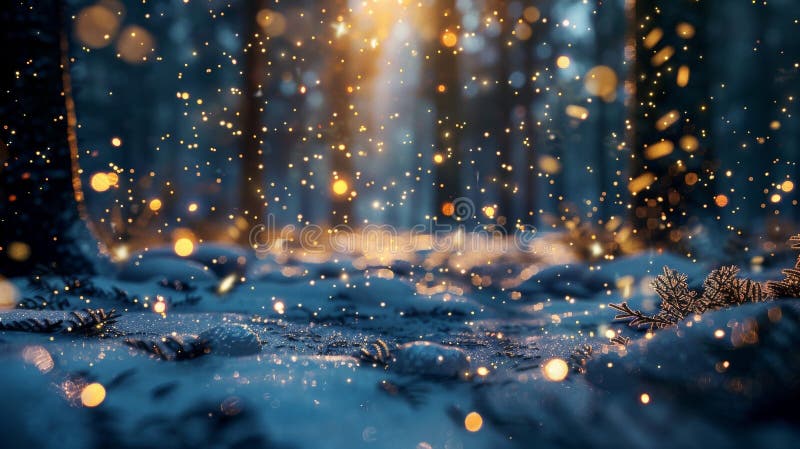 An Ethereal Scene of a Winter Forest with a Pale Rosecolored Sun and ...