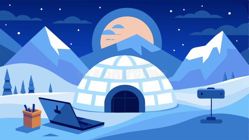The Snowcovered Landscape and the Warm Glow of the Igloo Make it a ...