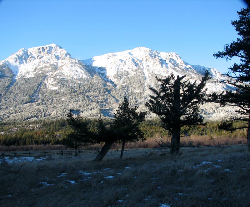 Snowcovered Mountains stock image. Image of blue, cold - 1676491