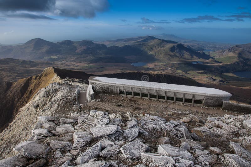Snowdon Summit cafe stock photo. Image of building, path - 27690484