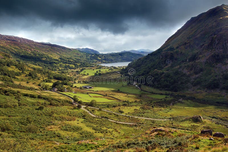Snowdonia Landscape Wales Europe Stock Image - Image of national, type ...