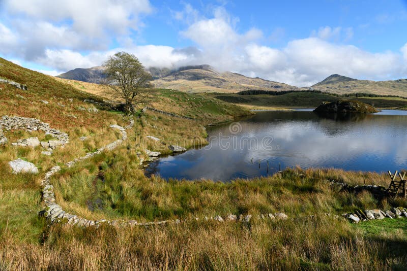 Snowdonia National Park Lake View Stock Photo - Image of europe, pretty ...