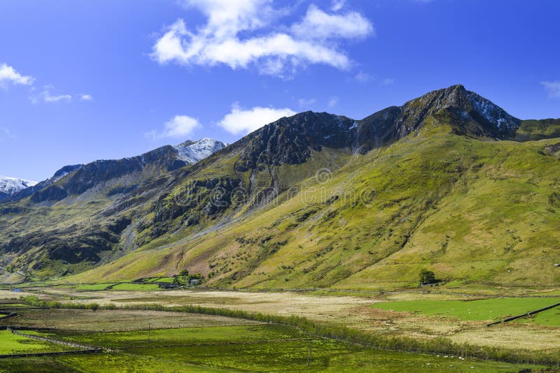Snowdonia Park Landscape in England Stock Photo - Image of grass, mount ...