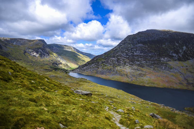 Snowdonia Park Landscape in England Stock Photo - Image of mount ...