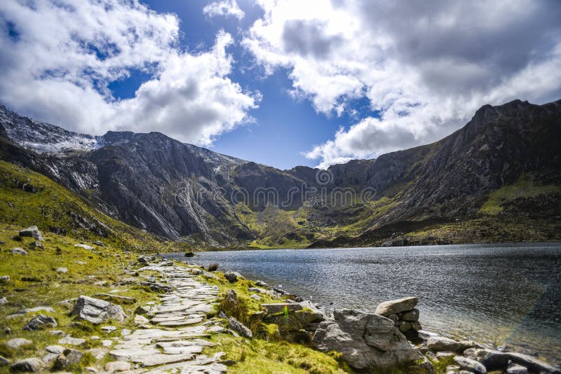 Snowdonia Park Landscape in England Stock Image - Image of green ...