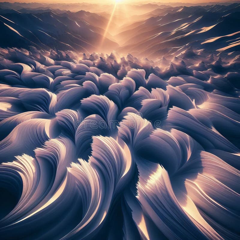 71 34. Snowdrift Patterns in the Deep Snow_ Wind-formed Pattrns Stock ...