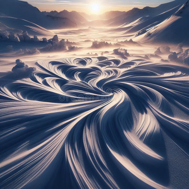 70 34. Snowdrift Patterns in the Deep Snow_ Wind-formed Pattrns Stock ...