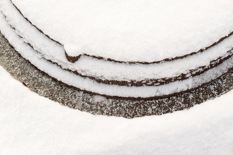 Snowdrift of a Roundish Form Stock Photo - Image of crystals, snowdrift ...
