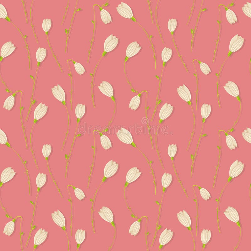 Snowdrop vector pattern stock vector. Illustration of decorative ...