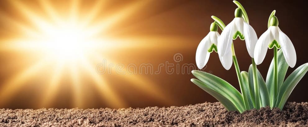 Snowdrops Bloom in the Snow, Constituting the First Spring Wildflowers ...